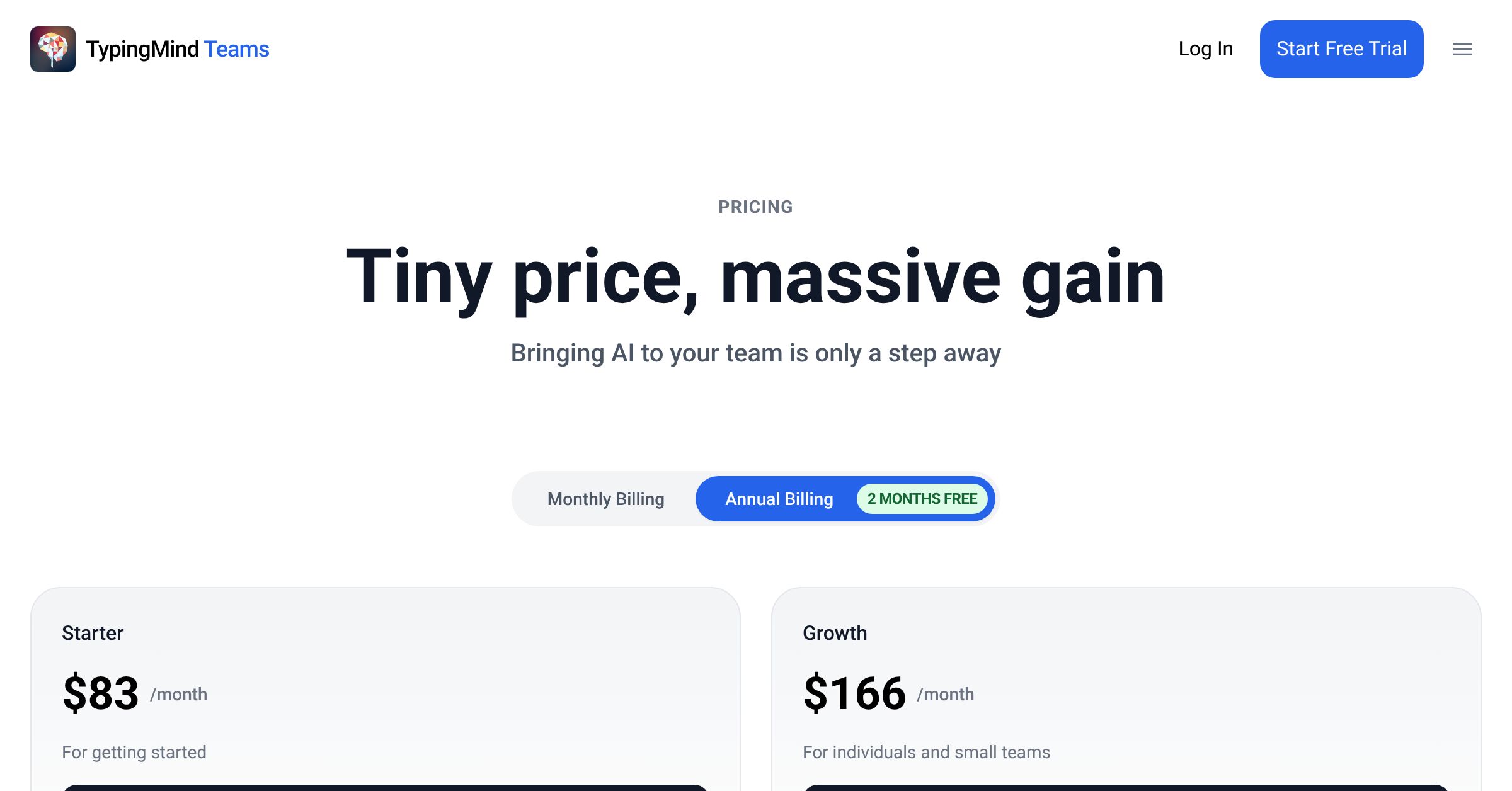TypingMind Custom - Pricing