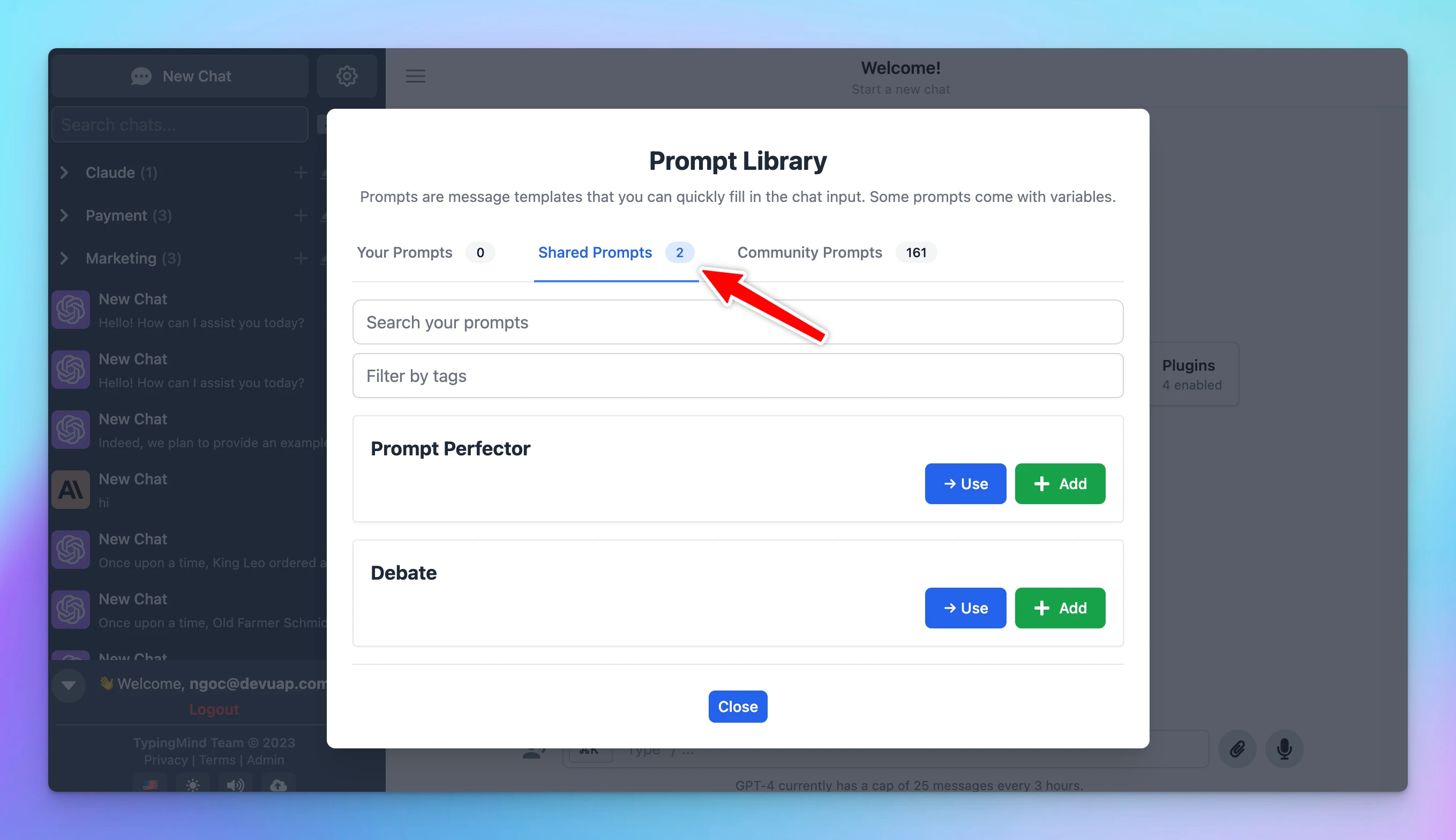 TypingMind Custom - Prompt Library