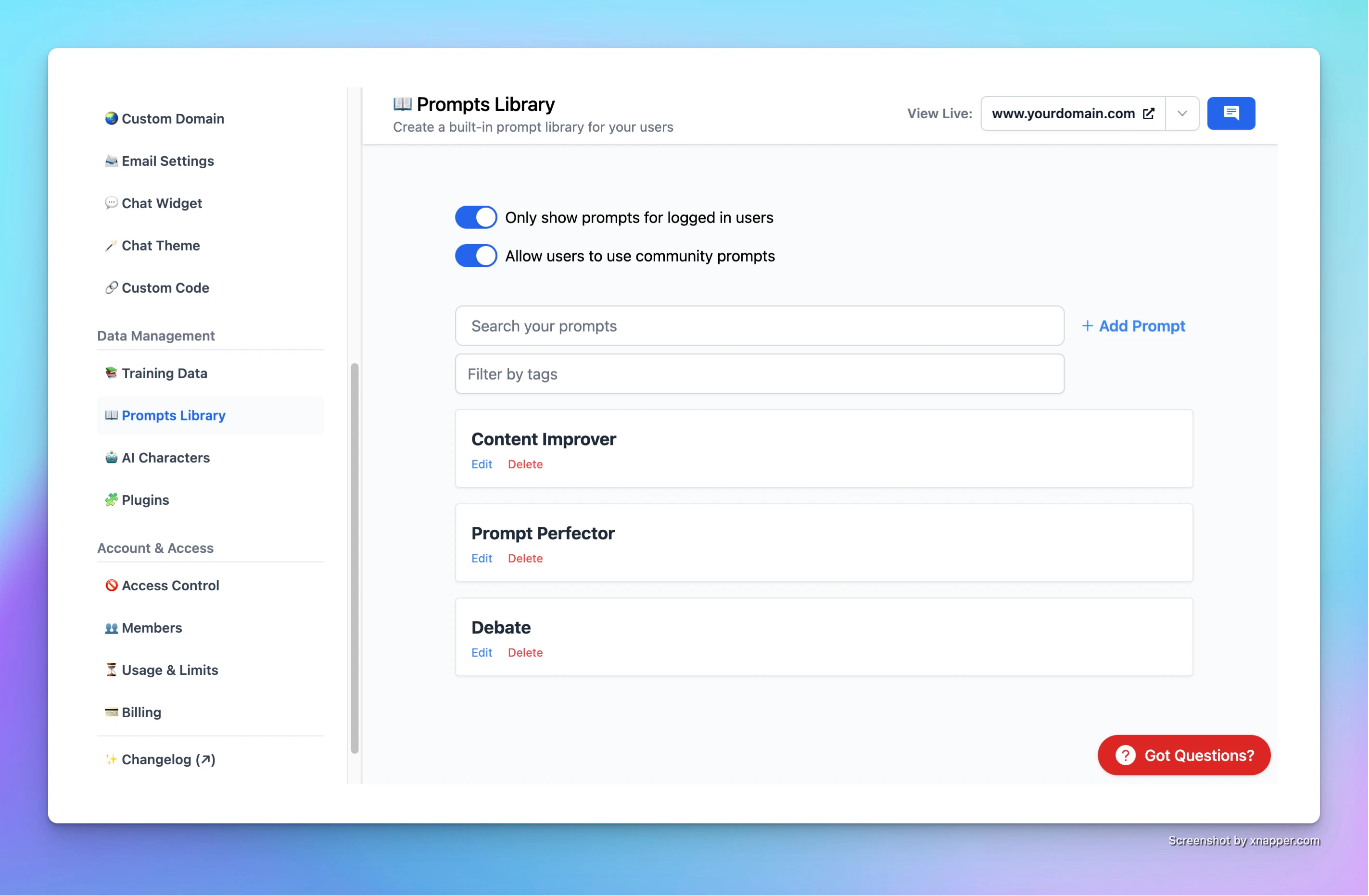 TypingMind Custom - Prompt Library