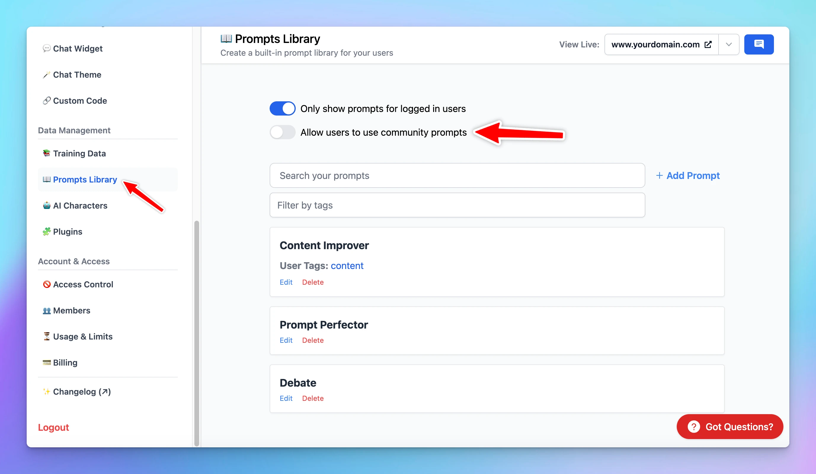 TypingMind Custom - Prompt Library